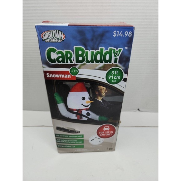 Gemmy | Other | Airblown Inflatable Car Buddy Snowman Led 3ft For Use ...